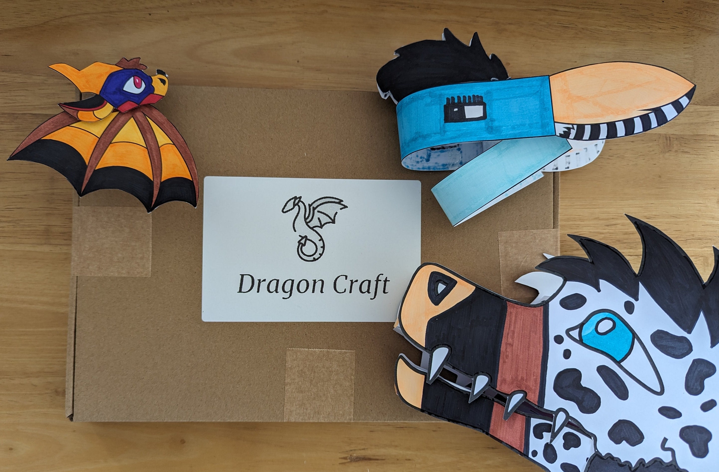 Paper Dragon Puppet Builder Kit. Wolf Dragon, Tiktok Dragon. Tiktok ...