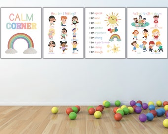 Calm Corner Sign Classroom Decor Mindfulness Printable Wall - Etsy