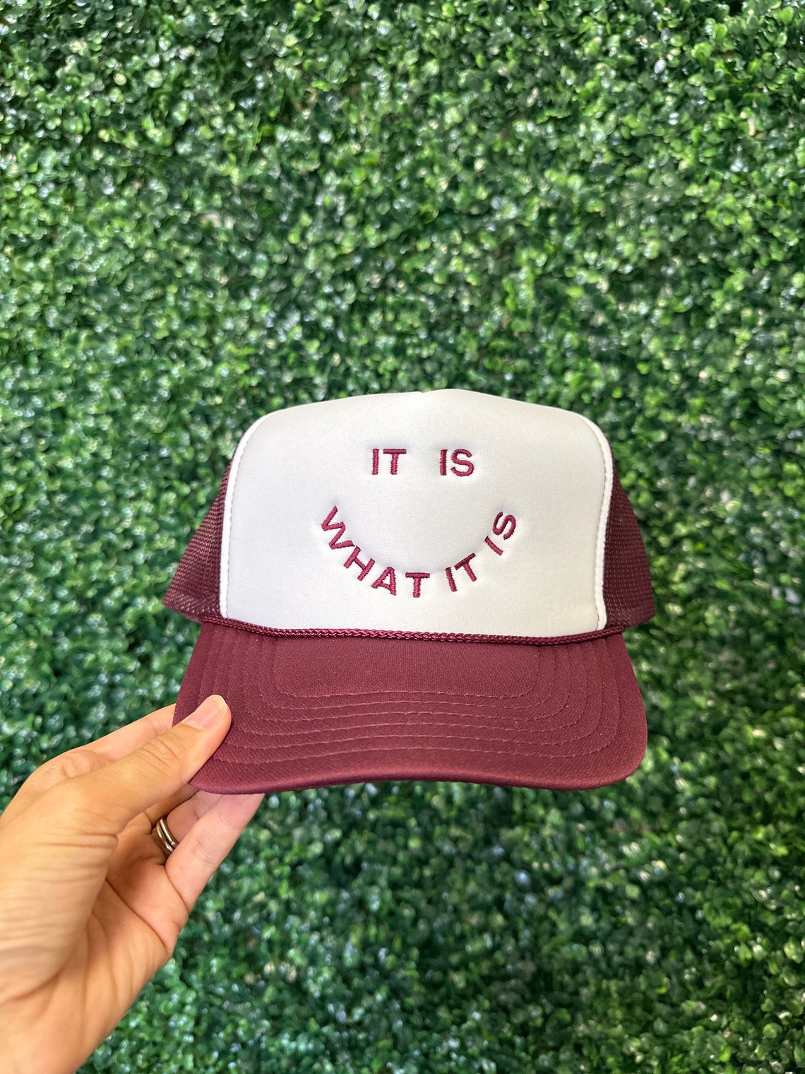 It is What It is Embroidered Trucker Hat - Etsy