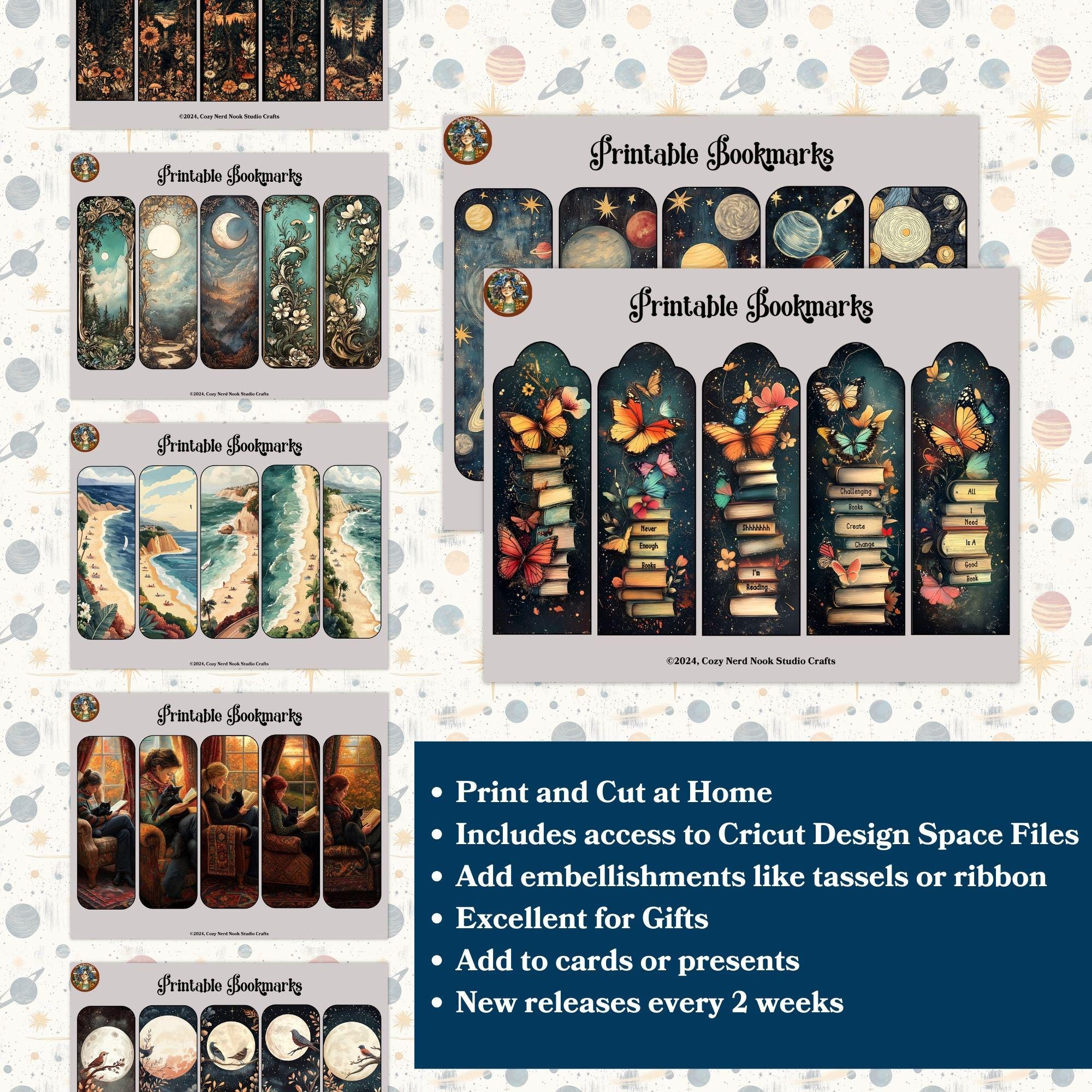 Printable Bookmarks Whole Shop Bundle: JPG + Cricut Files - Etsy