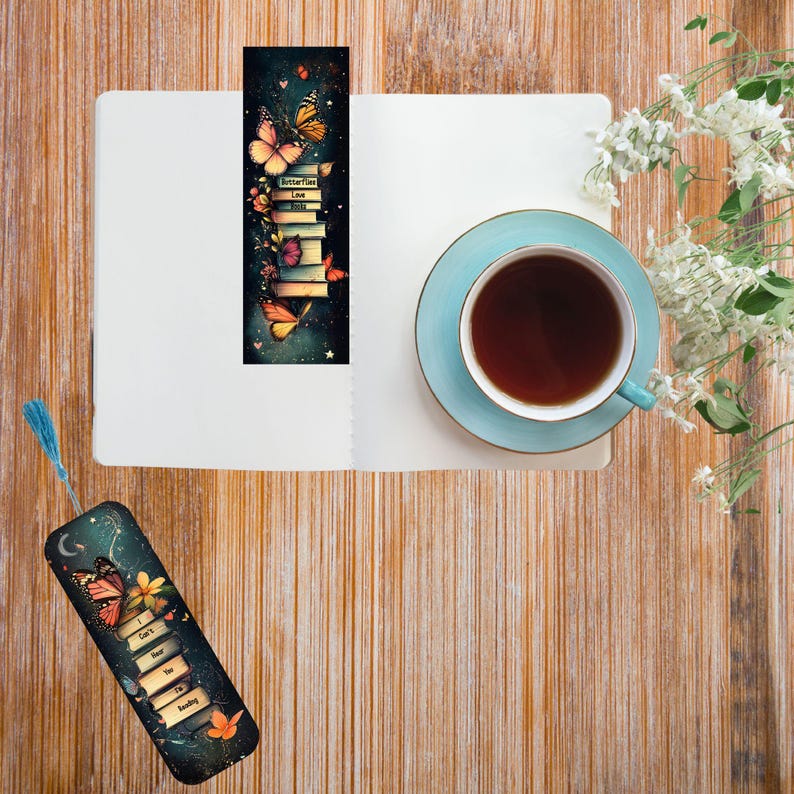 Butterflies and Books Printable Bookmarks - Digital File for Book ...