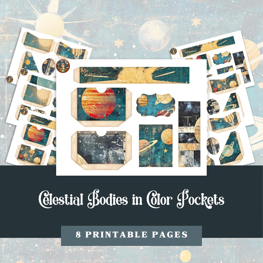 Space Envelopes Collection: Vintage-themed Celestial Envelopes for Junk ...