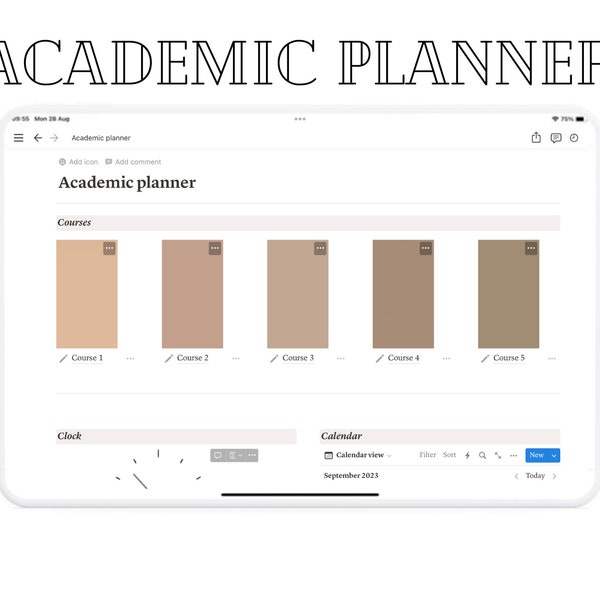 Notion Template Academic Planner I Begginer Friendly I Minimalist I ...