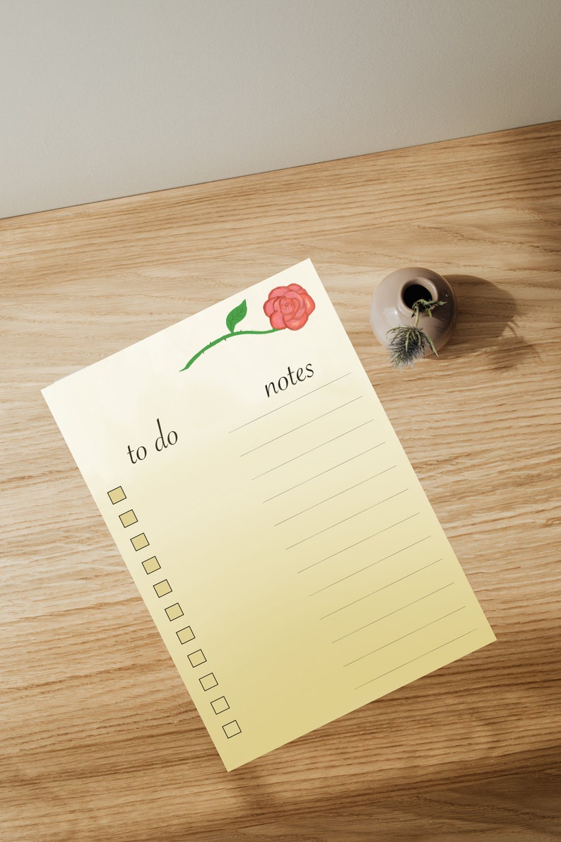 To-do List Printable I Checklist I Daily Schedule With Notes I Tasks I ...