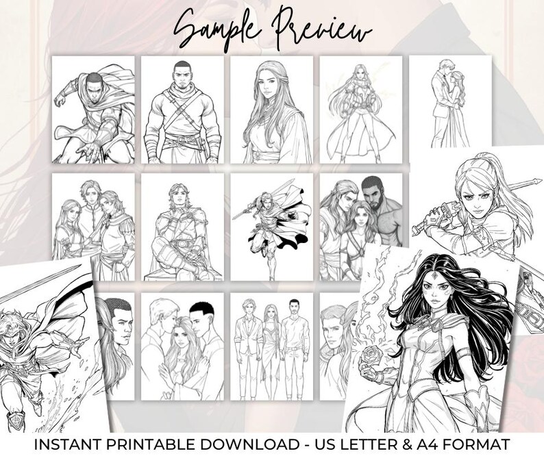 From Blood and Ash Coloring Pages | FBAA Merch Printable | Fantasy ...