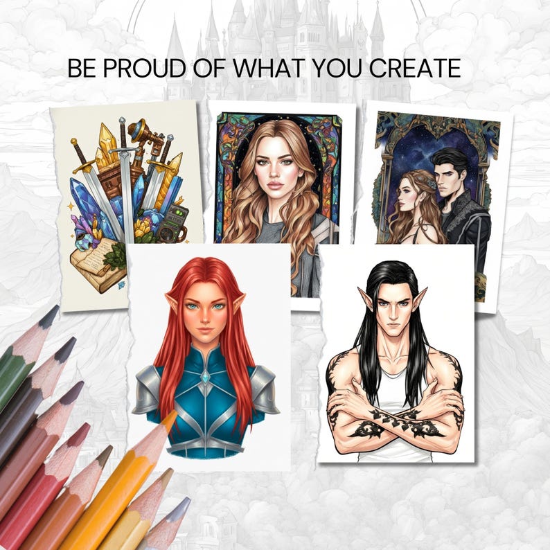 Crescent City Character Coloring Pages | SJM Inspired (PDF) - Etsy UK