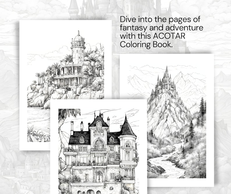 ACOTAR Coloring Book Dive Into the Magical World of Sarah J Maas SJM ...