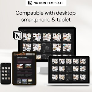 Vision Board Notion Template Dark Mode Personal Goal Setting Organizer ...