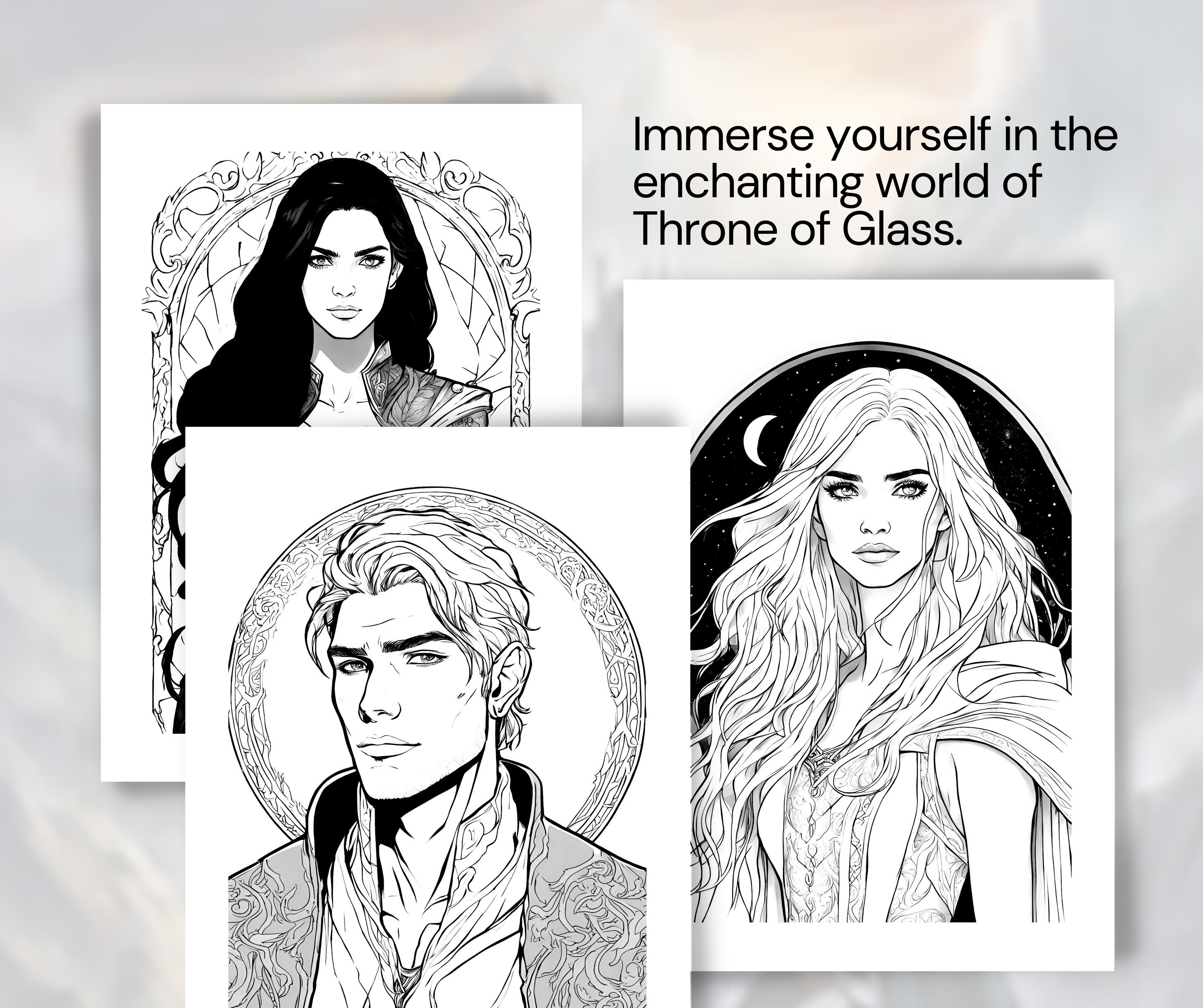 Throne of Glass Coloring Pages: SJM Fan Art (PDF Download) - Etsy
