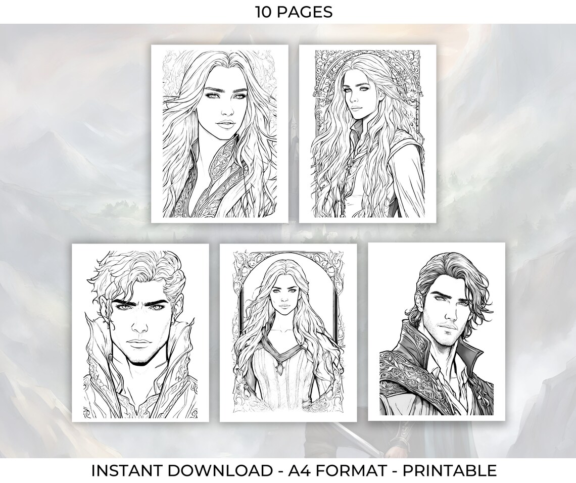 Throne of Glass Coloring Pages: SJM Fan Art (PDF Download) - Etsy
