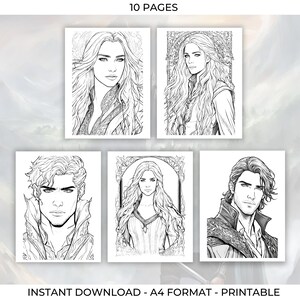 Throne of Glass Coloring Pages: SJM Fan Art (PDF Download) - Etsy
