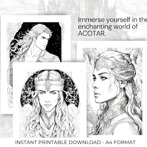 ACOTAR Coloring Book Dive Into the Magical World of Sarah J Maas SJM ...