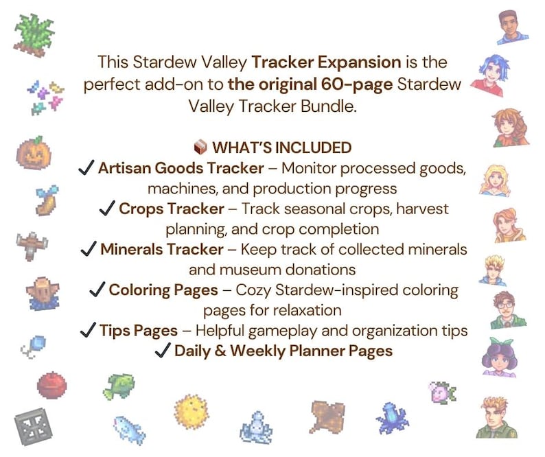 Stardew Valley Tracker Expansion – Artisan Goods, Crops, Minerals ...