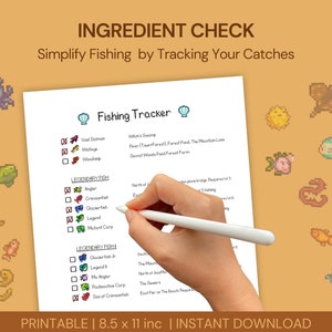 Stardew Valley Fishing Tracker Printable: Fish Checklist (PDF Download ...