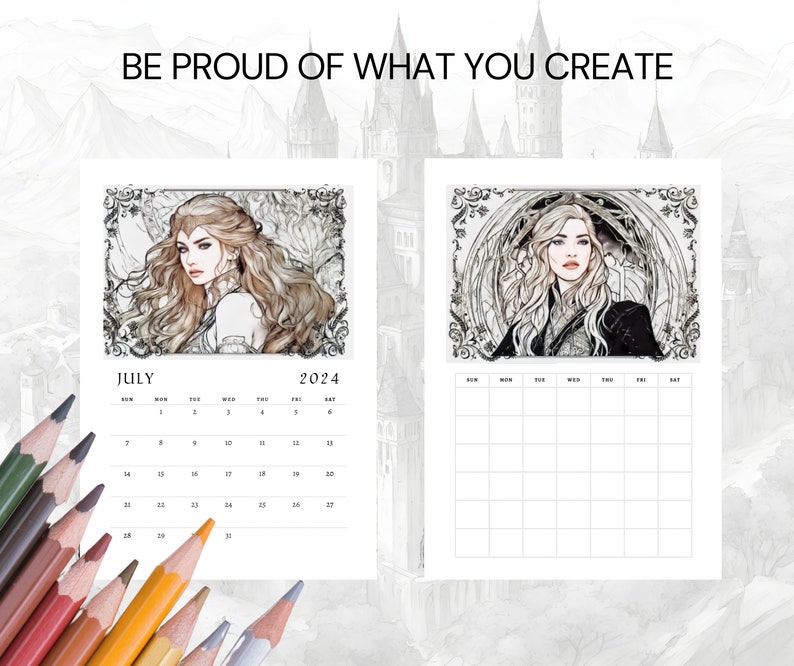 ACOTAR Coloring Calendar Dive Into the Magical World of Sarah J Maas ...