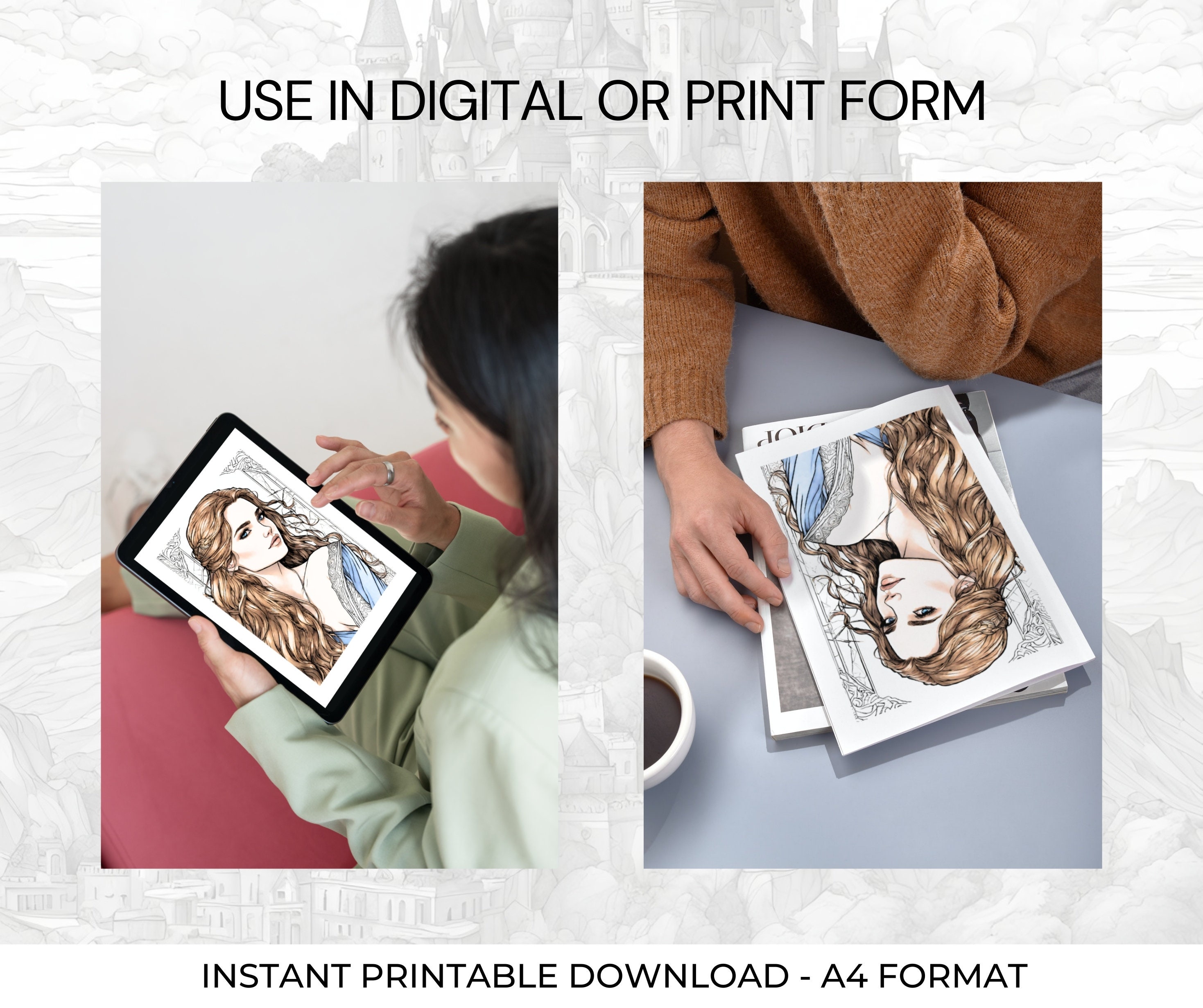 ACOTAR Coloring Book Dive Into the Magical World of Sarah J Maas SJM ...