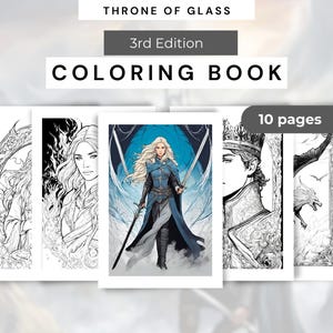 3rd Edition Throne of Glass Inspired 10 Coloring Pages Rowan Aeilin ...