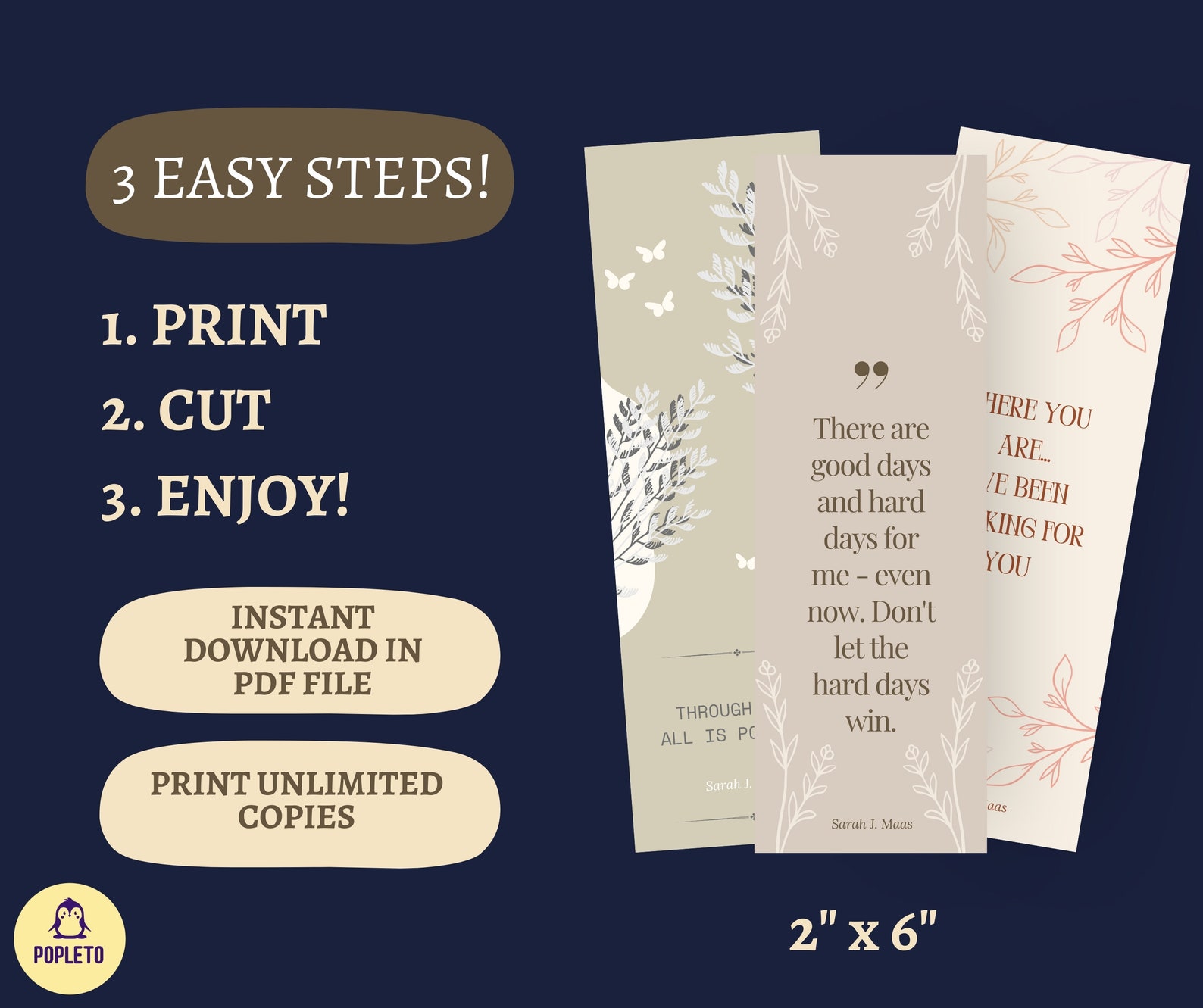 Printable Acotar Inspired Quotes Bookmarks - Perfect for ACOTAR Fans A ...