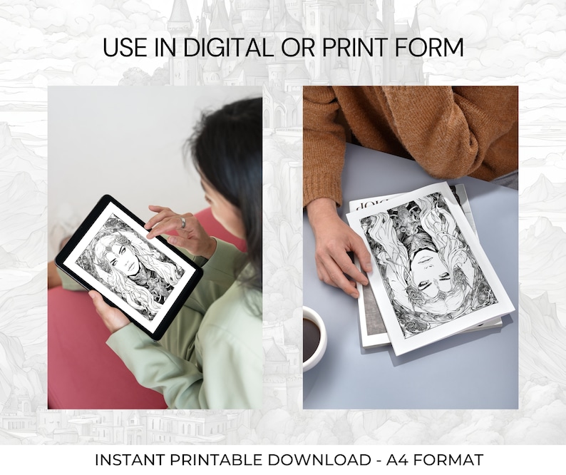 ACOTAR Coloring Book Dive Into the Magical World of Sarah J Maas SJM ...