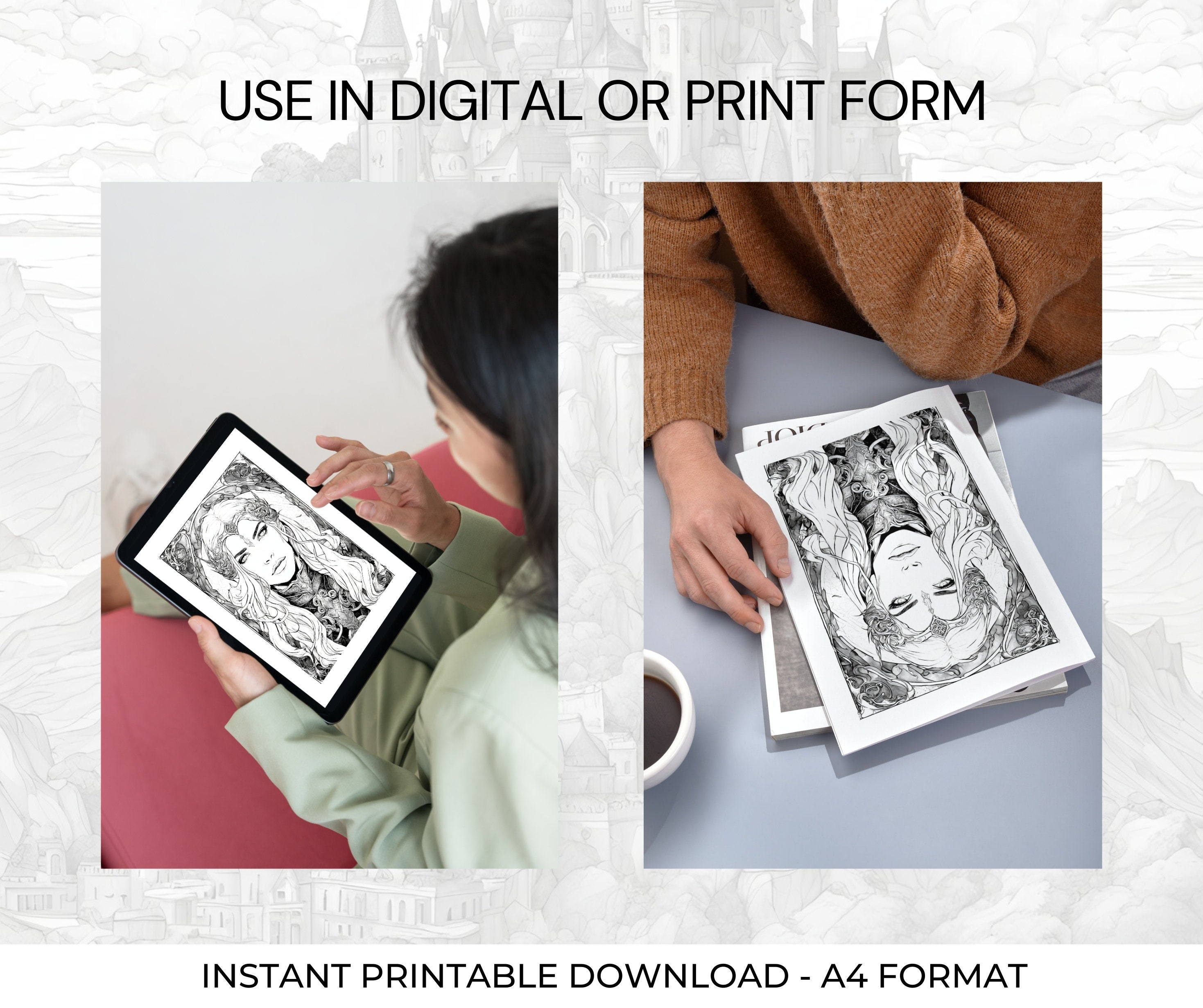 ACOTAR Coloring Book Dive Into the Magical World of Sarah J Maas SJM ...