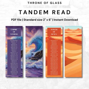 Throne of Glass Tandem Read Bookmark Tower of Dawn and Empire of Storms Sarah J Maas PDF File ...