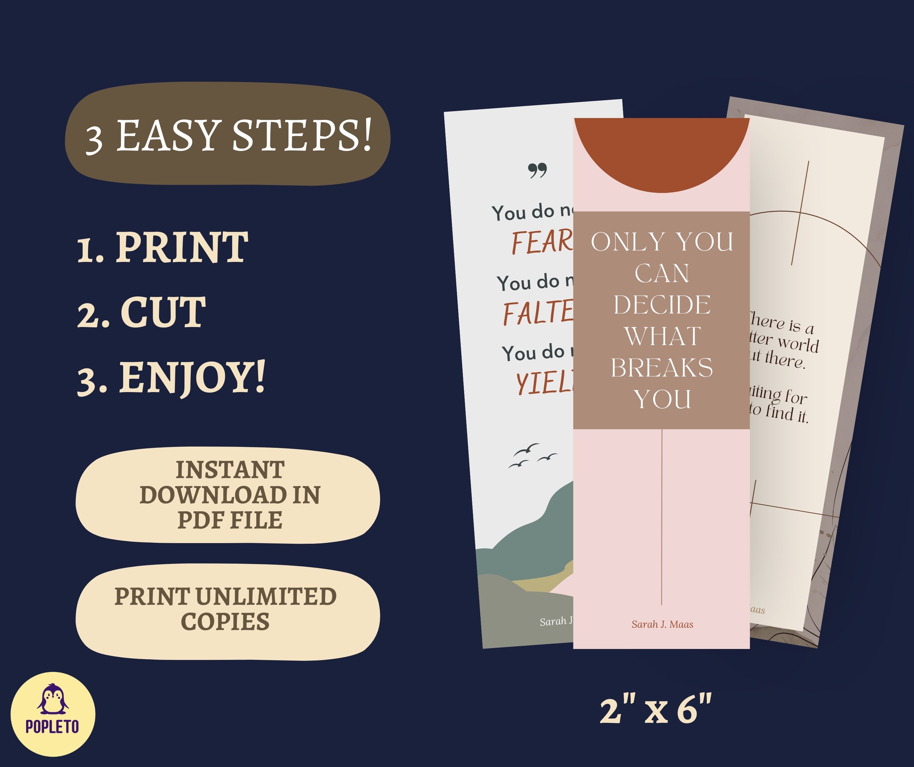 Printable Acotar Bookmarks With Quotes Acotar Merch Perfect for ACOTAR ...