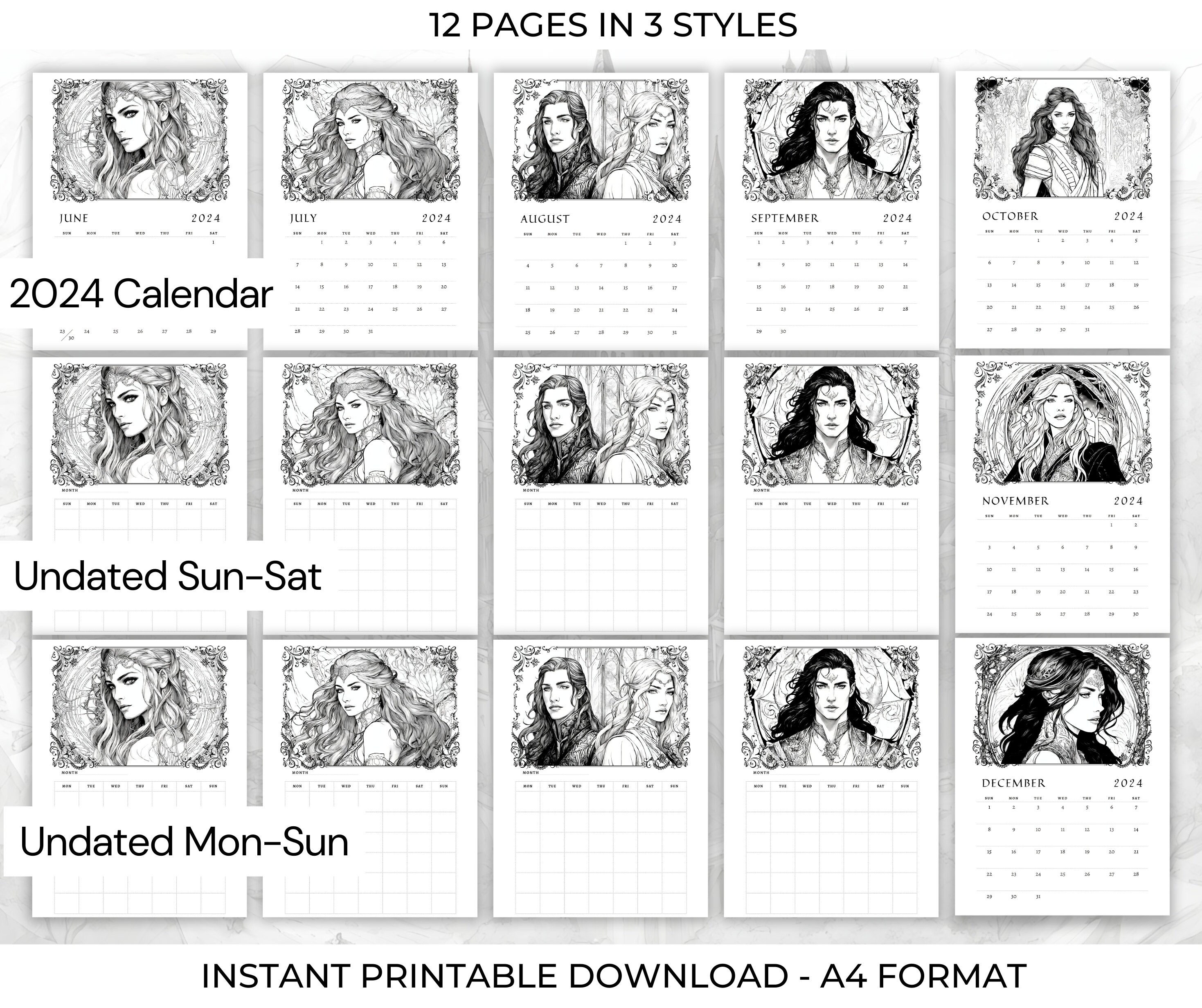 ACOTAR Coloring Calendar Dive Into the Magical World of Sarah J Maas ...