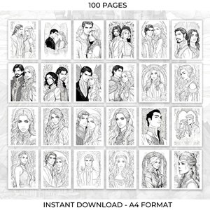 45% OFF ACOTAR INSPIRED Coloring Bundle - 100 Acotar Inspired Coloring ...