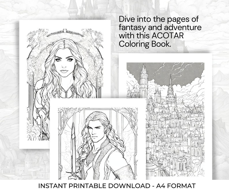 ACOTAR Coloring Book: Velaris Edition, SJM Inspired (PDF Download) - Etsy
