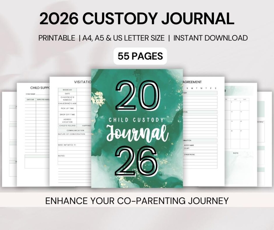 2026 Child Custody Journal: Co-parenting Planner (digital Download) - Etsy