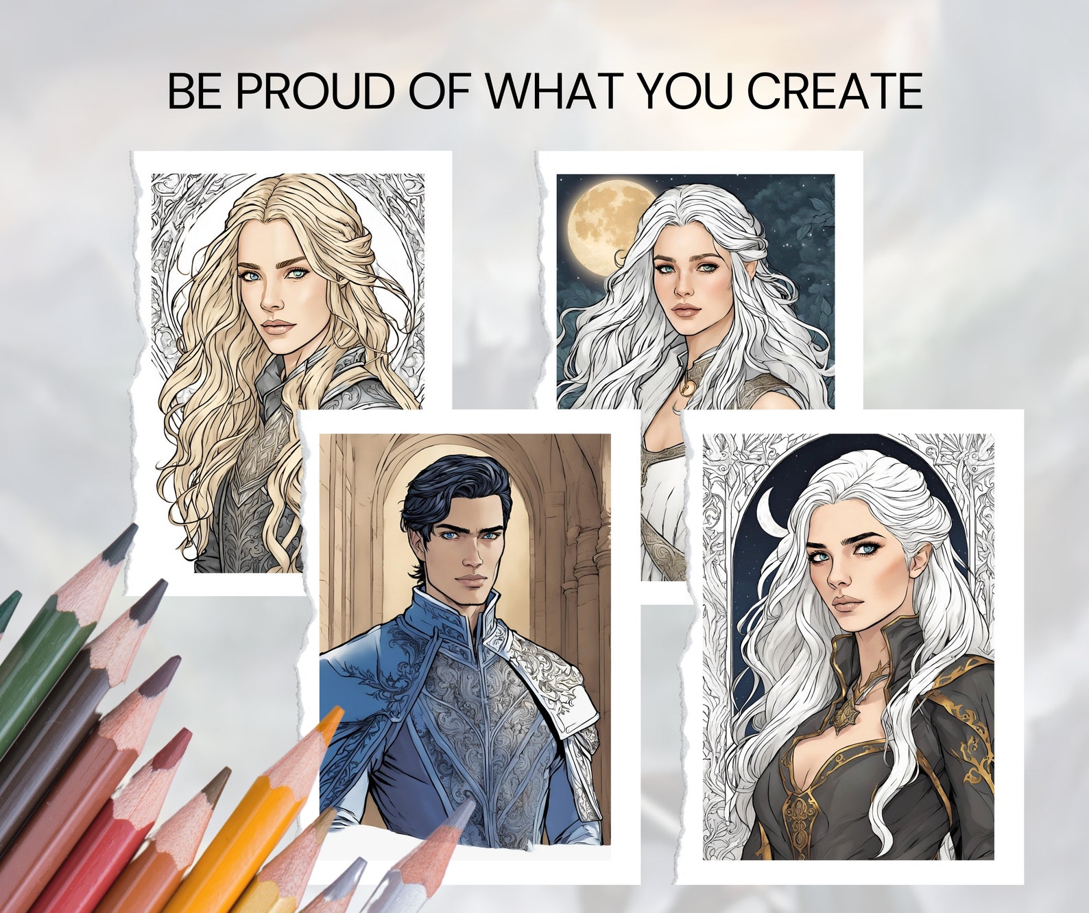 Throne of Glass Coloring Pages: SJM Fan Art (PDF Download) - Etsy