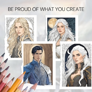 Throne of Glass Coloring Pages: SJM Fan Art (PDF Download) - Etsy