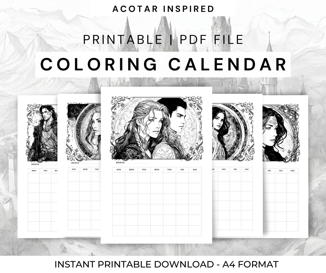 ACOTAR Coloring Calendar Dive Into the Magical World of Sarah J Maas ...