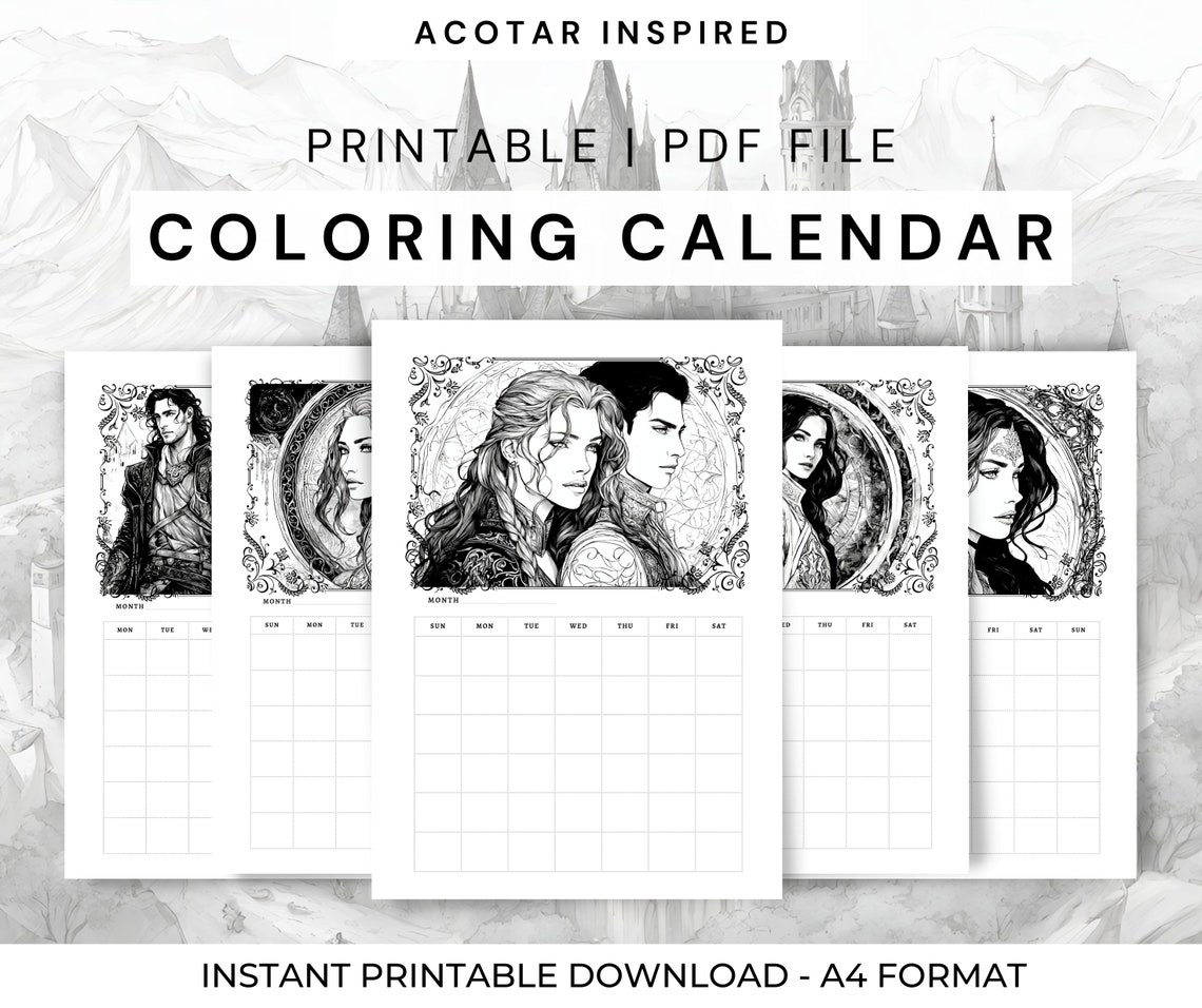 ACOTAR Coloring Calendar Dive Into the Magical World of Sarah J Maas ...