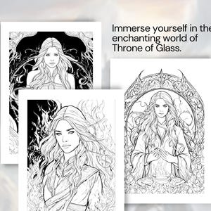 3rd Edition Throne of Glass Inspired 10 Coloring Pages Rowan Aeilin ...