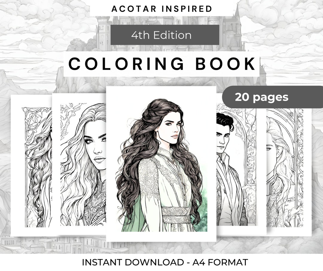 ACOTAR Coloring Book Dive Into the Magical World of Sarah J Maas SJM ...