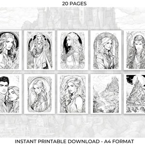 ACOTAR Coloring Book Dive Into the Magical World of Sarah J Maas SJM ...
