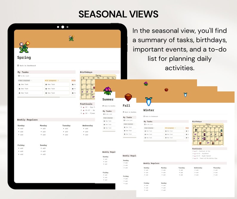 Custom Stardew Valley Notion Planner Bundle With 12 Databases - Etsy