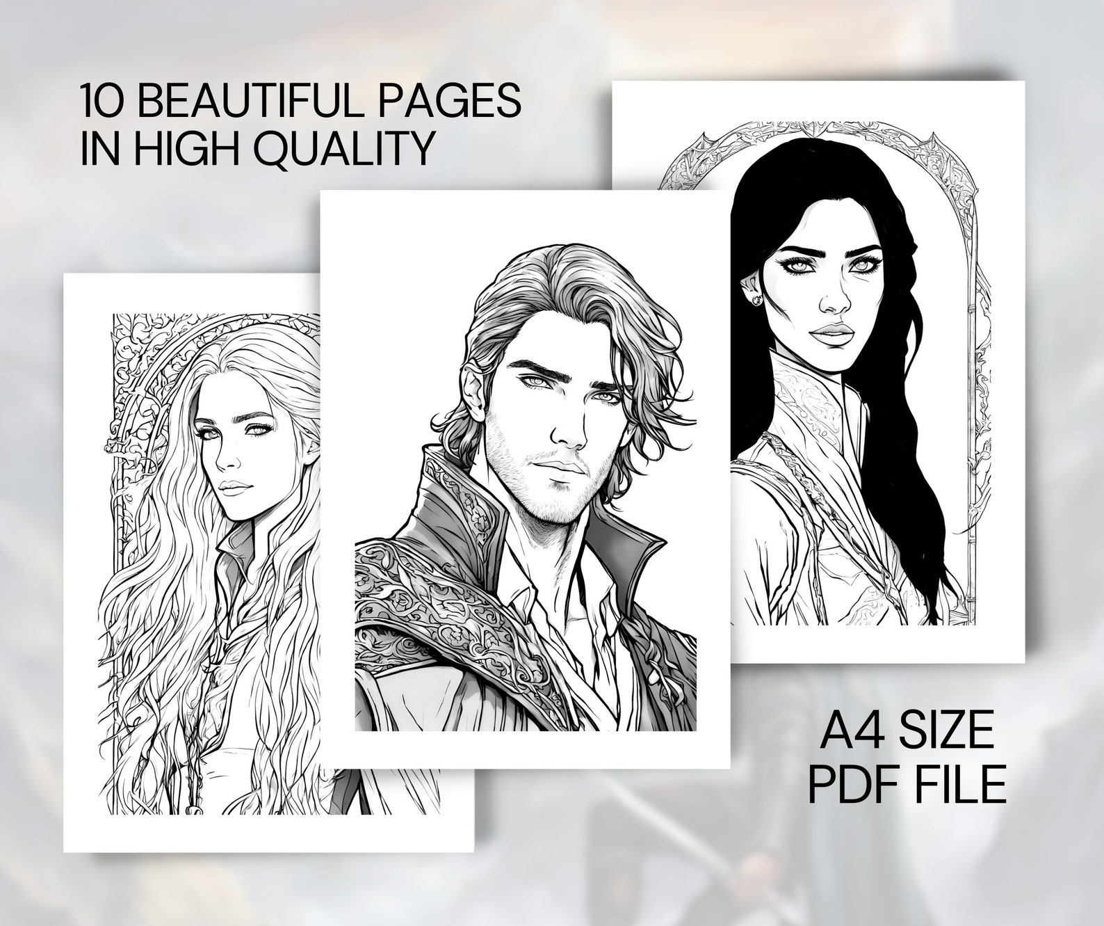 Throne of Glass Coloring Pages: SJM Fan Art (PDF Download) - Etsy
