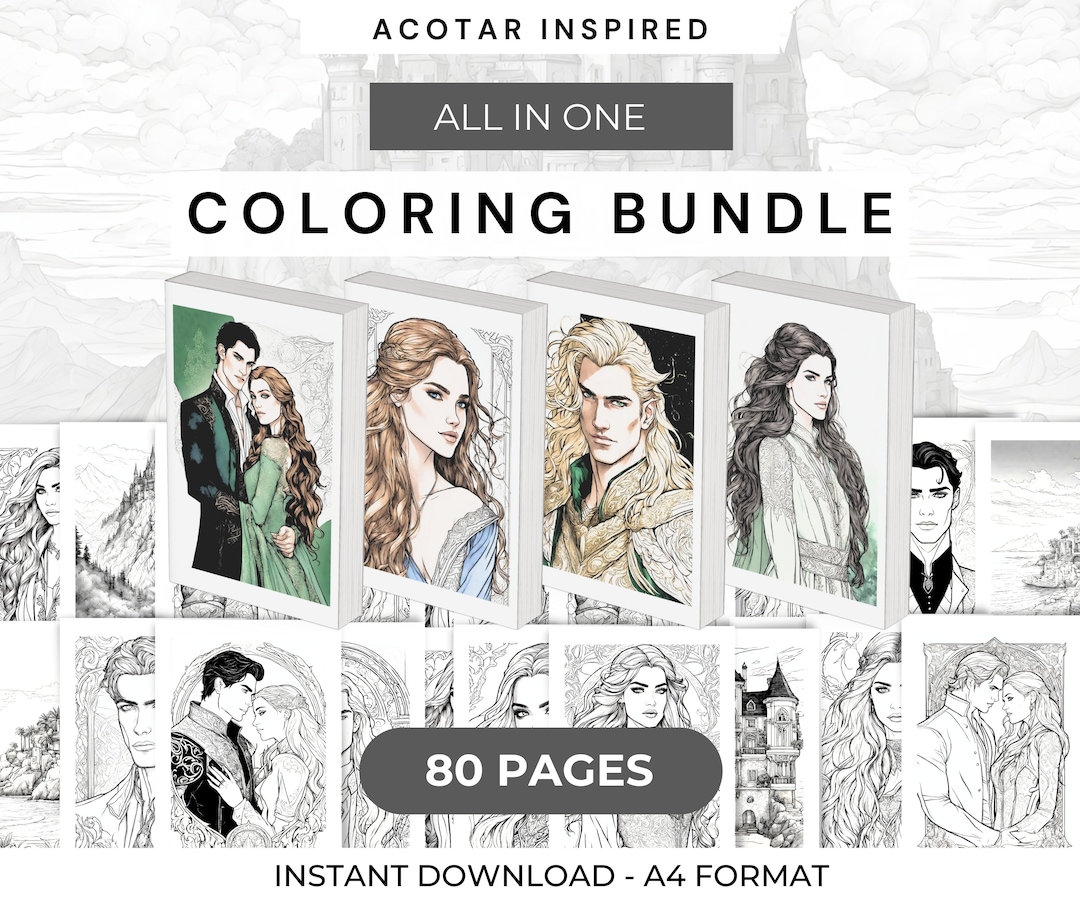 Limited Offer - 80 Acotar Inspired Coloring Pages Prythian Rhysand ...