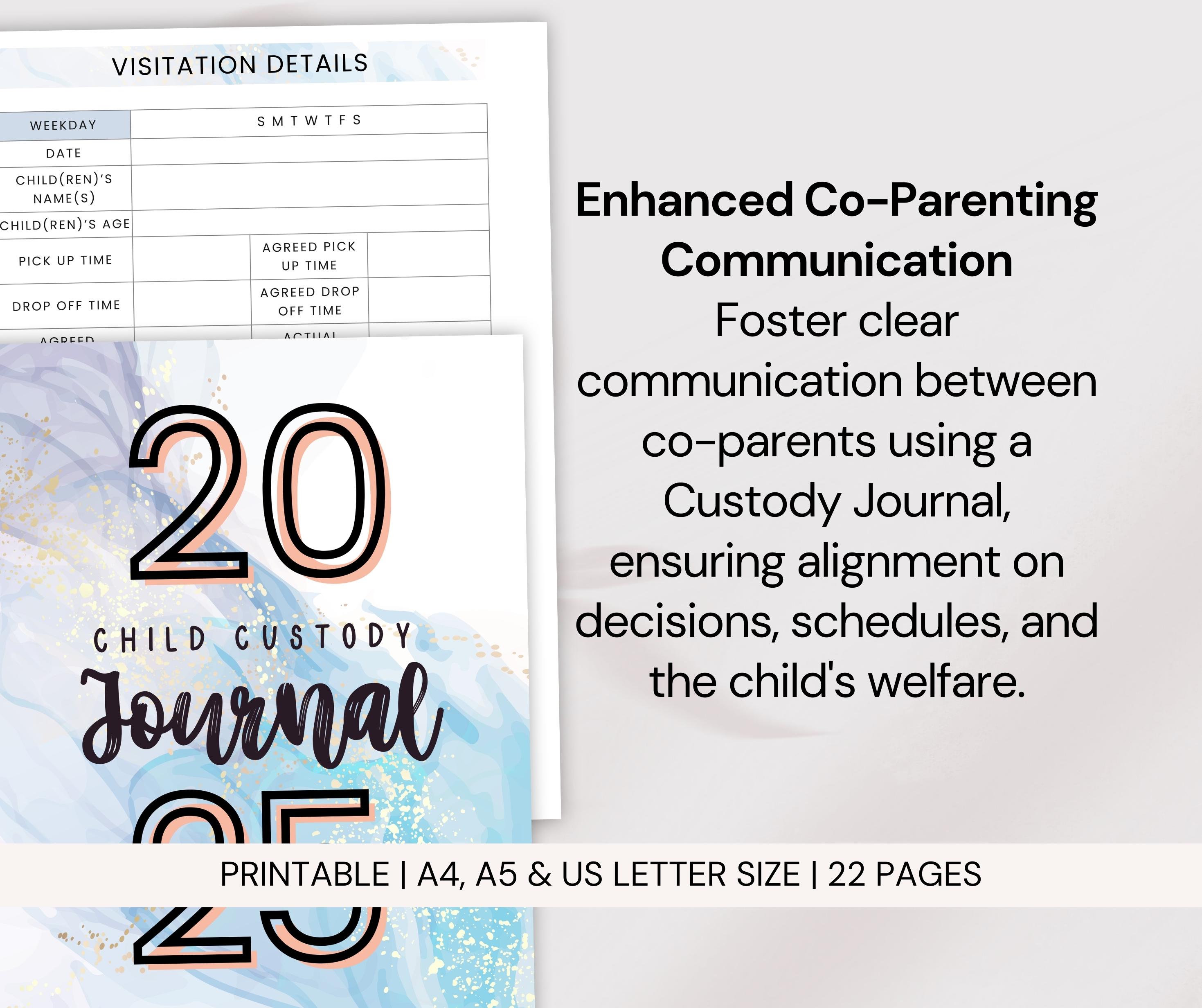 2025 Child Custody Journal: Co-parenting Planner (PDF Download) - Etsy