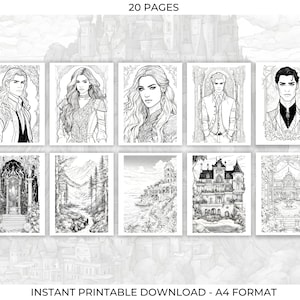 ACOTAR Coloring Book Dive Into the Magical World of Sarah J Maas SJM ...