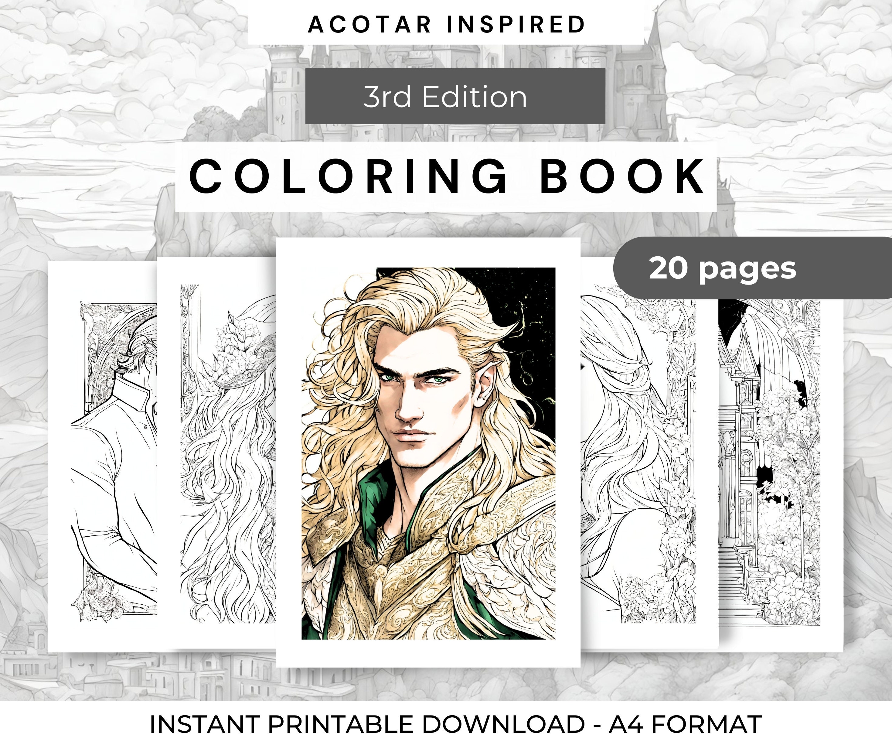 ACOTAR Coloring Book: Velaris Edition, SJM Inspired (PDF Download) - Etsy