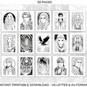 Throne of Glass Coloring Pages: SJM Fan Art (PDF Download) - Etsy