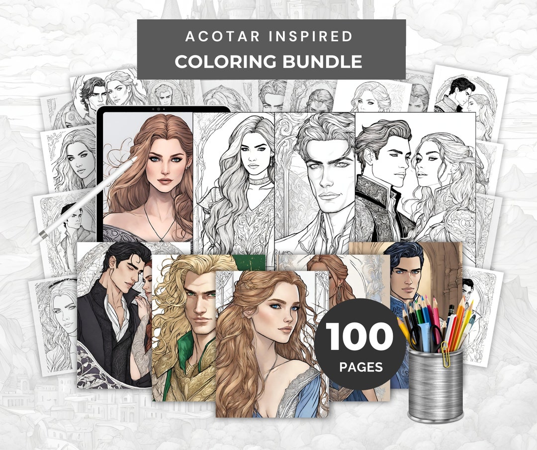 50% OFF Ultimate Acotar Coloring Bundle 100 Acotar Inspired Coloring ...