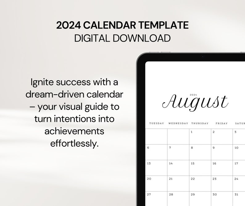 2024 Year Calendar Canva Template Editable and Printable 2024 Wall ...