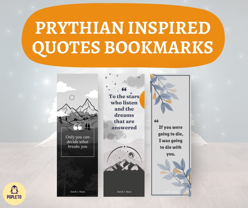 Printable Quotes Bookmarks Acotar Prythian Inspired Perfect for ACOTAR ...