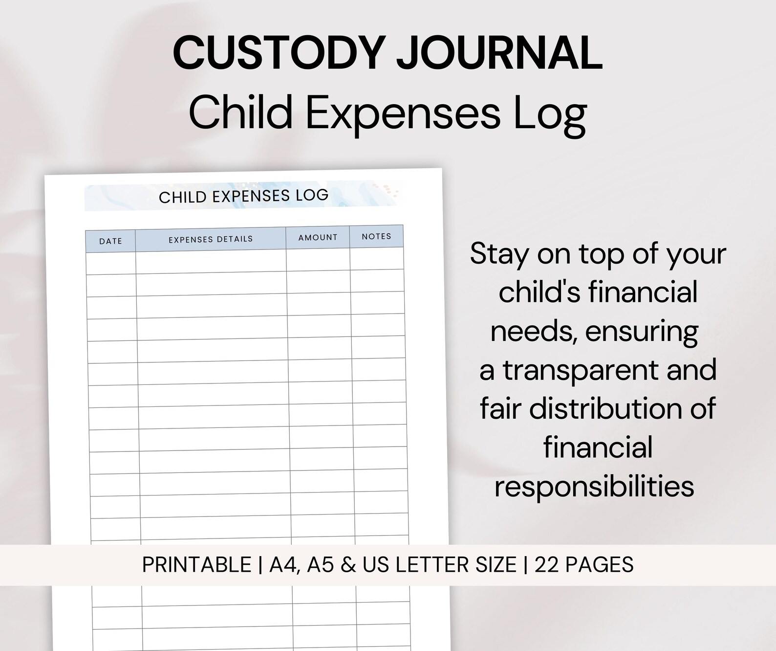 2025 Child Custody Journal: Co-parenting Planner (PDF Download) - Etsy