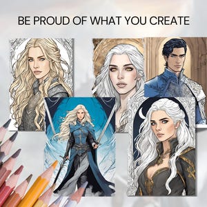Throne of Glass Coloring Pages: SJM Fan Art (PDF Download) - Etsy