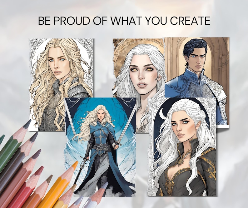 Throne of Glass Coloring Pages: SJM Fan Art (PDF Download) - Etsy